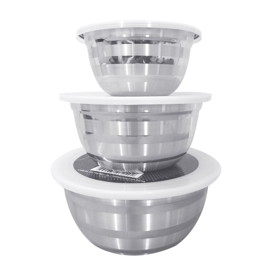 JOGO POTE ACO INOX COM TAMPA DE PLASTICO 3 PEÇAS 18X22X26CM - - Niazi ... JOGO POTE ACO INOX COM TAMPA DE PLASTICO 3 PEÇAS 18X22X26CM - - Niazi ...