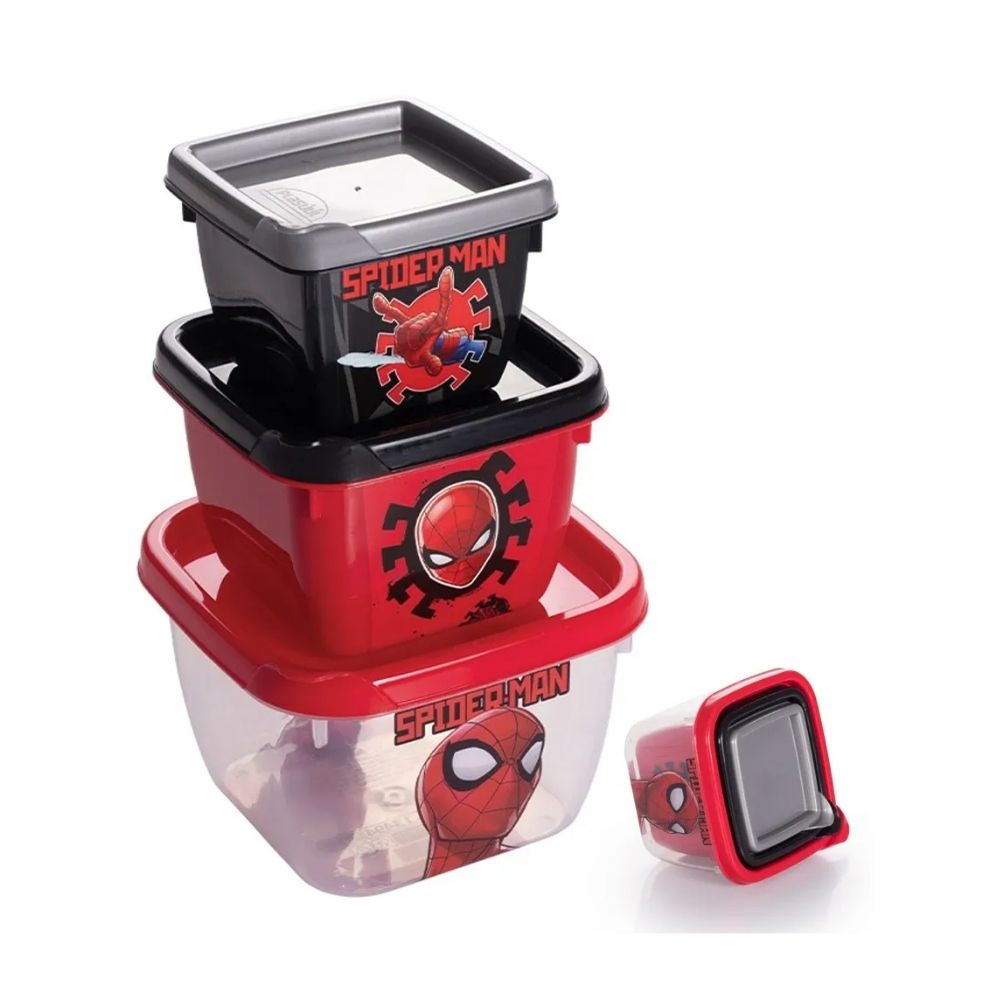 Conj 3 Potes Concect Homem Aranha - Niazi Chohfi